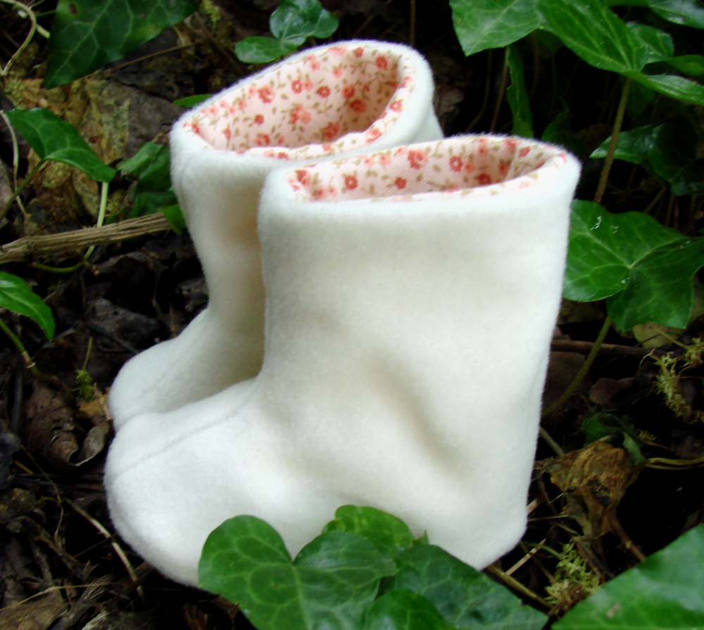 Sewing Pattern For Flower Power Baby Boots on Luulla